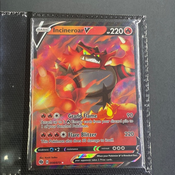 Pokemon | Toys | Pokemon Incineroar V Trading Card Red And Black | Poshmark